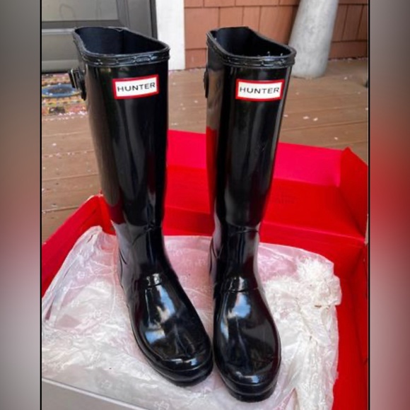Hunter | Shoes | Hunter Boots Gloss Black | Poshmark